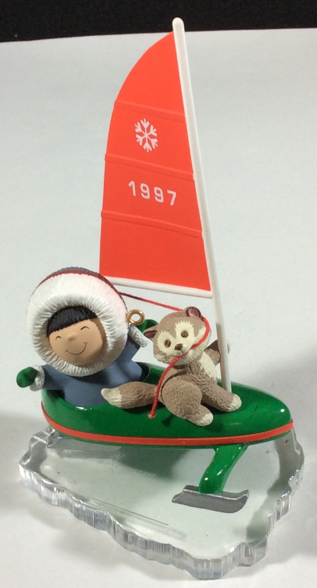 Gorgeous 1997 Eskimo on Ice Boat Ornament From Hallmark, Christmas ...
