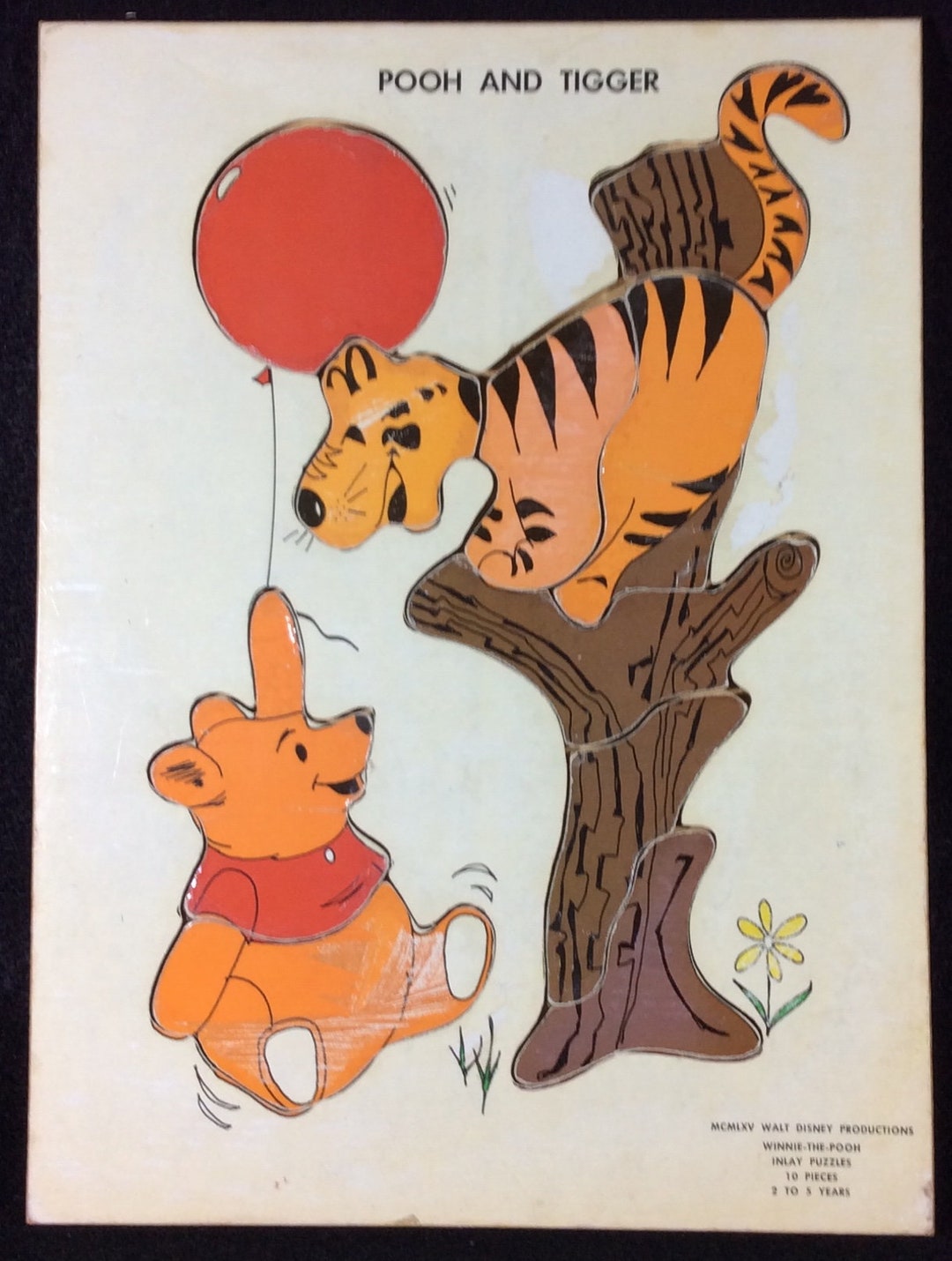 Pooh and Tigger, Walt Disney Productions, Inlay Puzzle, 10 Pieces, 2 to ...
