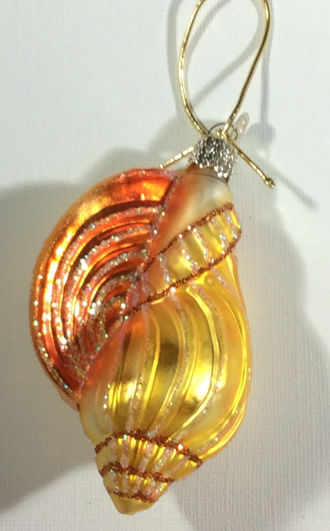 Seashell Old World Christmas Glass Ornament, Nautical, Glitter, Tree ...