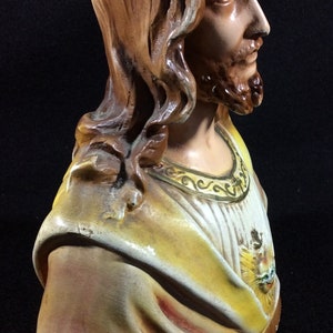 The Most Sacred Heart of Jesus. Bust, Plaster, Contemplative ...