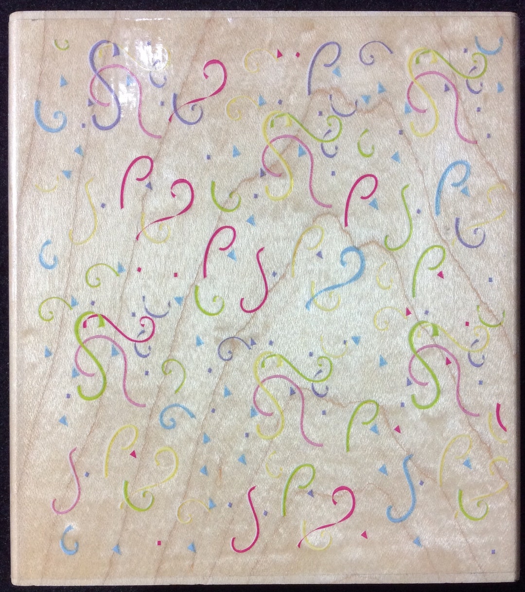 Squiggle Background Wood Mounted Rubber Stamp From Rubber Stampede ...