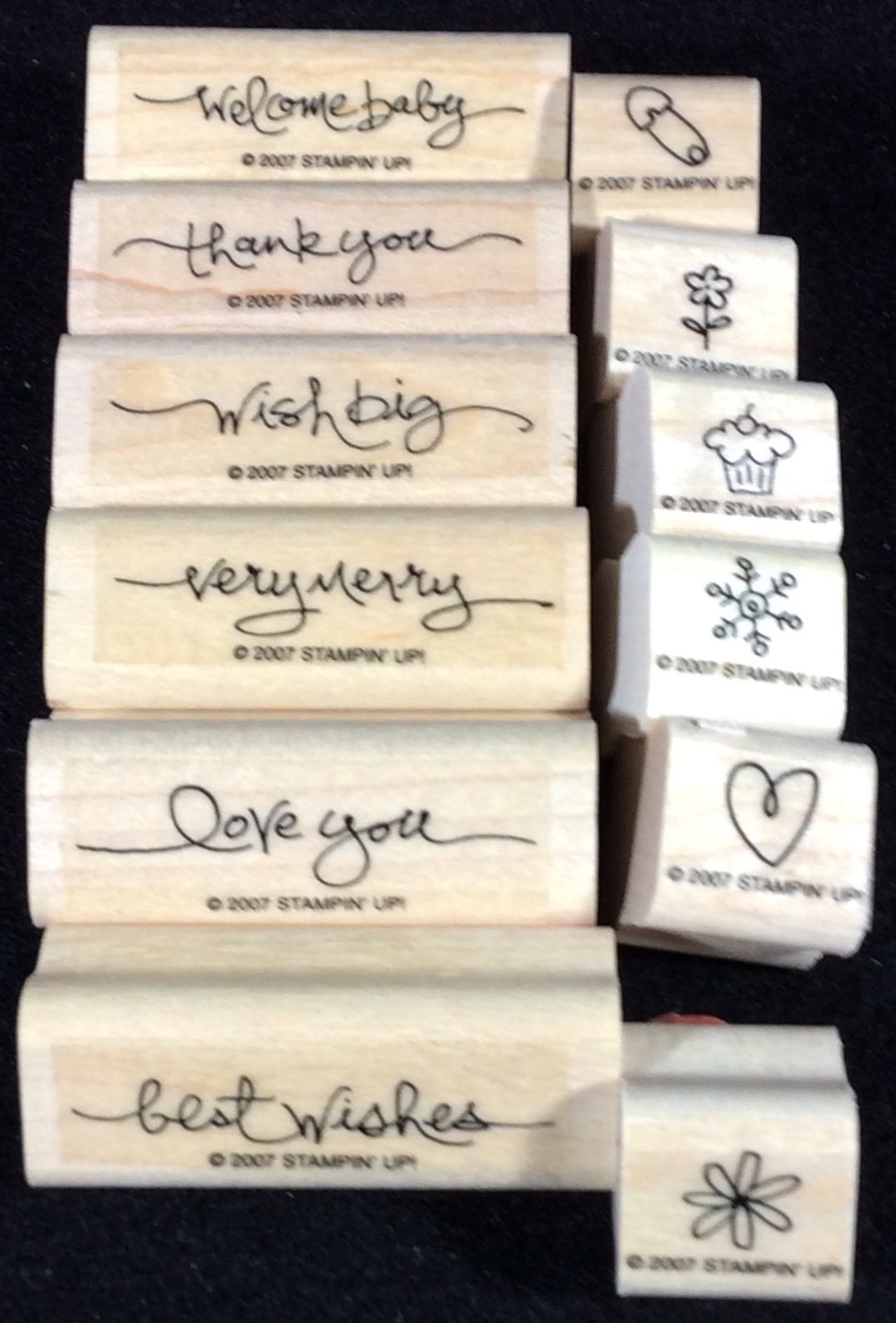 Short & Sweet Wood Mounted Stamp Set From Stampin Up, Welcome Baby ...