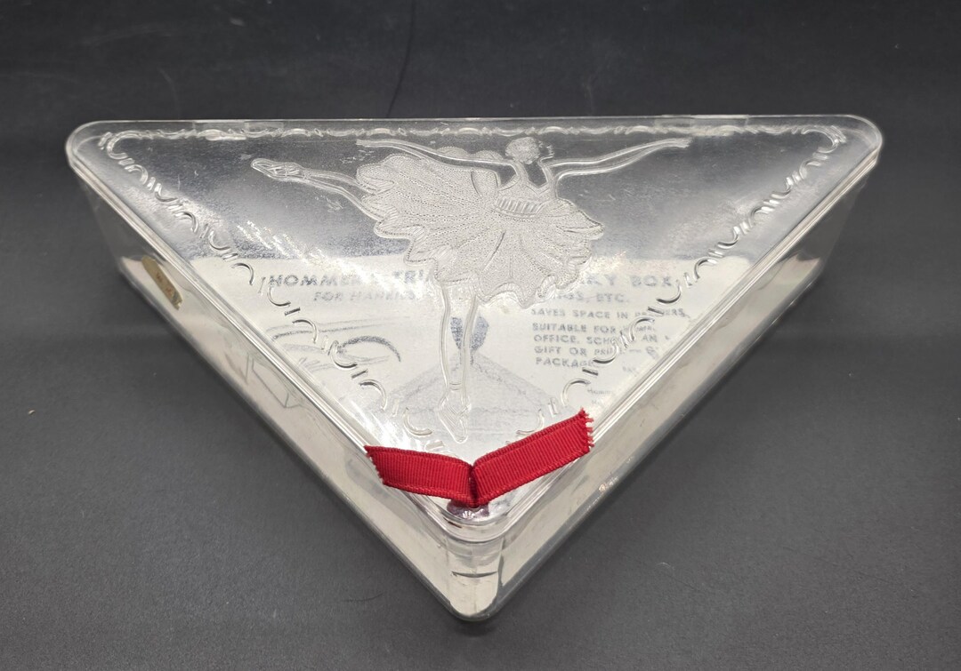 Hommer's Triangular Hanky Box, Plastic, Ballerina, Hankies, Gloves ...