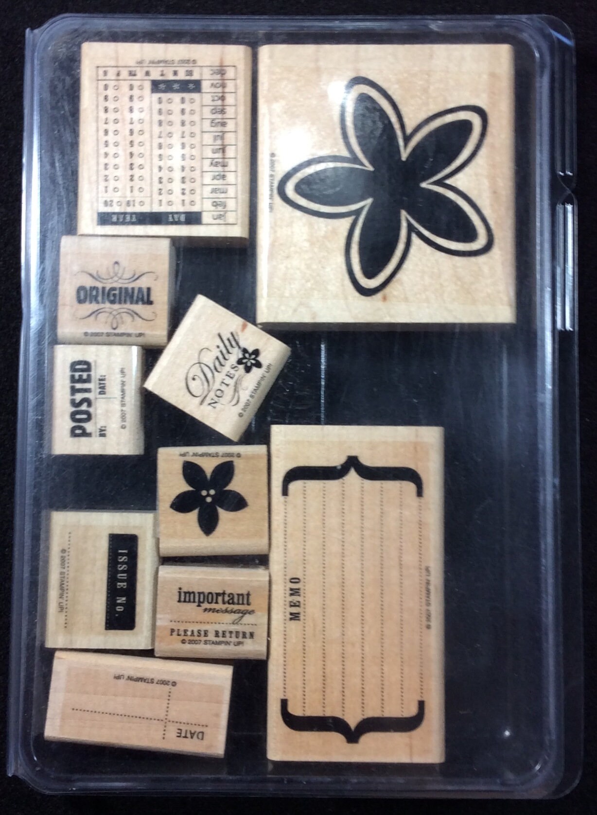 Office Accountrement Wood Mounted Rubber Stamp Set From Stampin Up ...