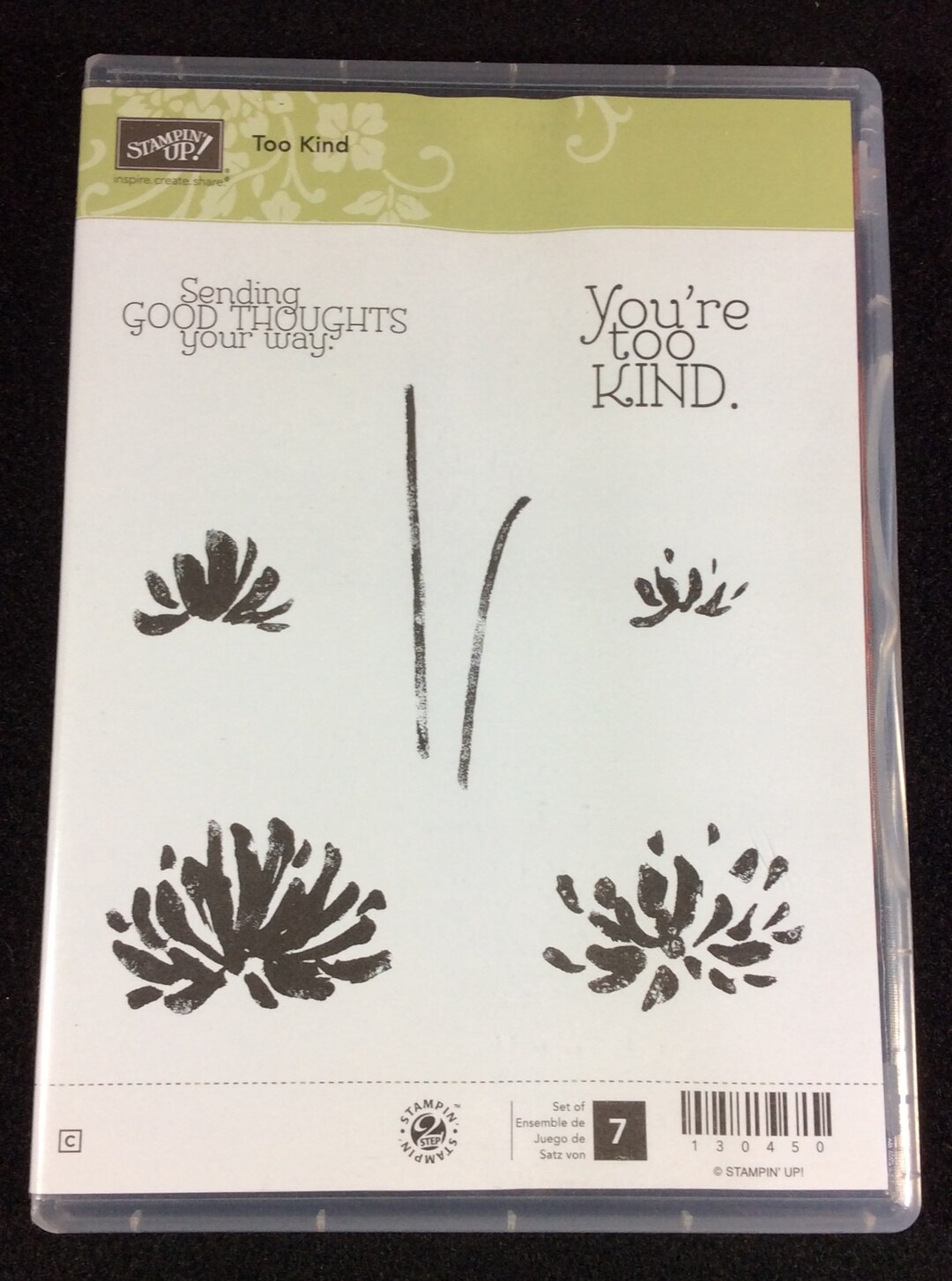 Too Kind Cling Mount Rubber Stamp Set From Stampin Up, Sending Good ...