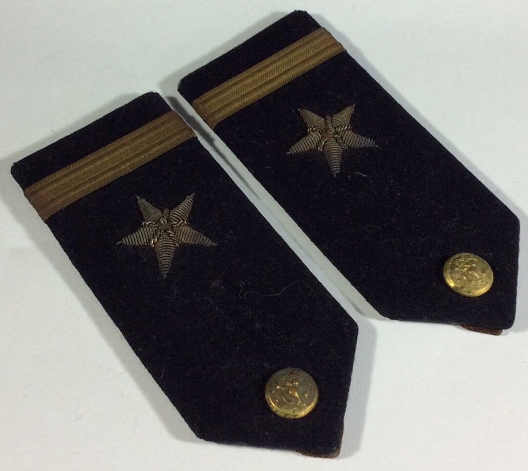 Vintage Naval Shoulder Boards Blue Gold - Etsy