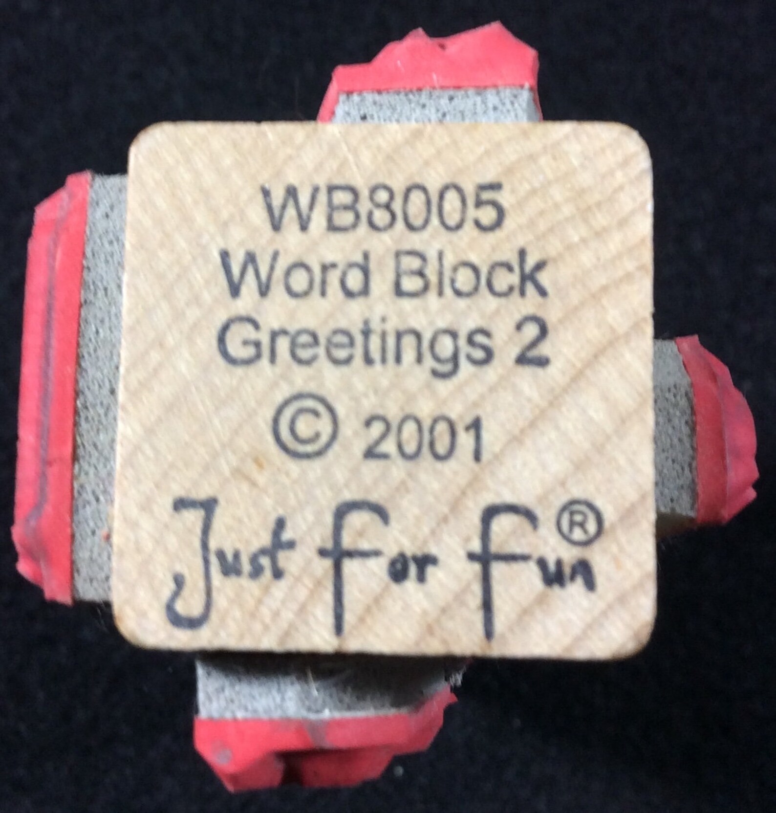 Word Block Greetings 2 Wood Mounted Rubber Stamp by Just for Fun WB8005 ...