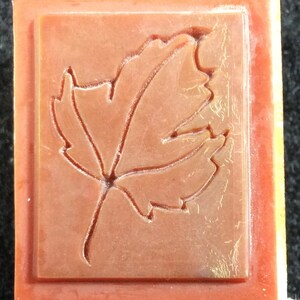 Maple Leaf Wood Mounted Rubber Stamp - Etsy