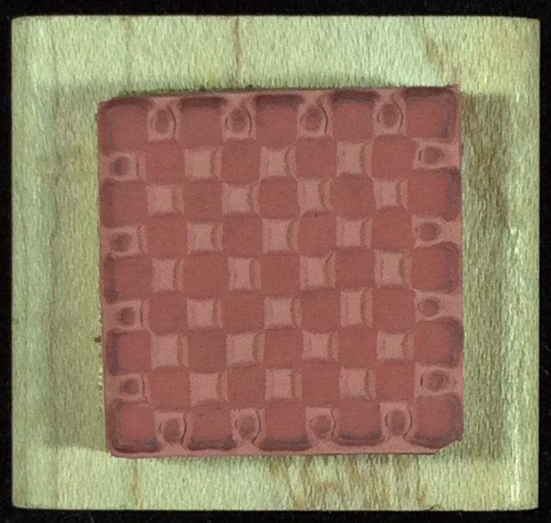 Checkerboard Background Wood Mounted Rubber Stamp by D.O.T.S. Chess ...