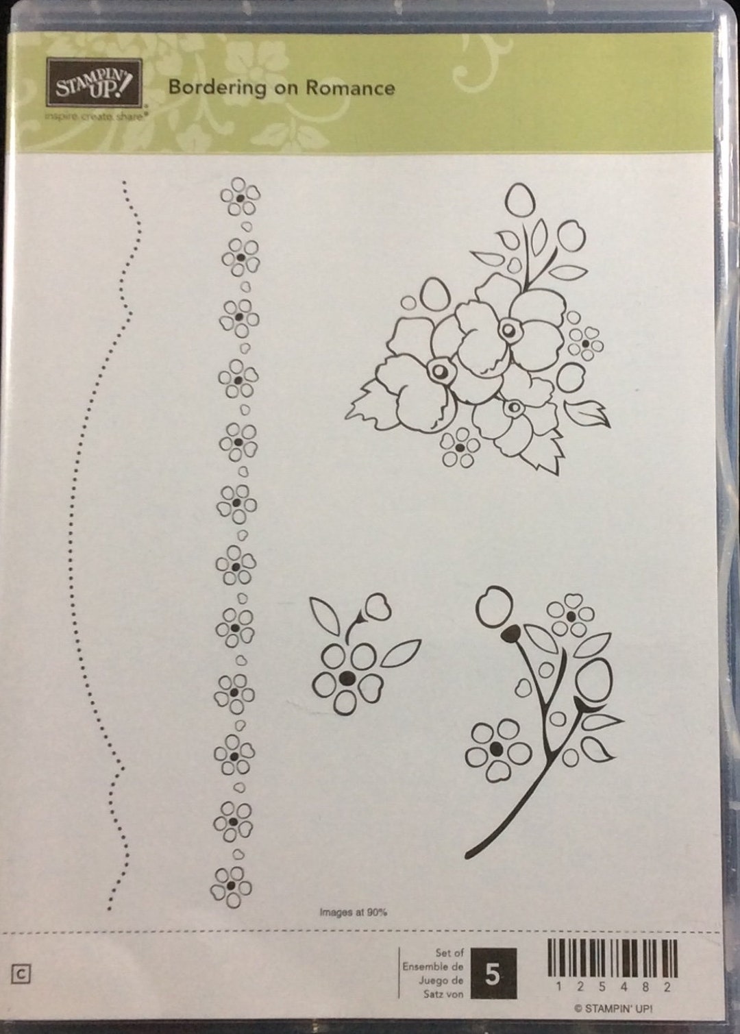 Bordering on Romance Cling Mount Rubber Stamp Set From Stampin Up ...