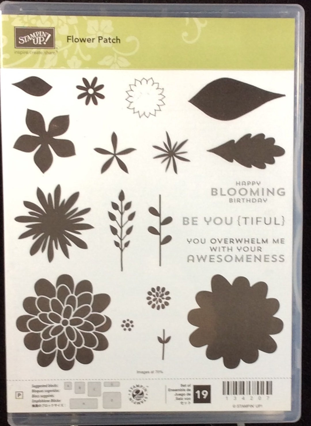 Flower Patch Clear Mount Rubber Stamp Set From Stampin Up, Framelets ...