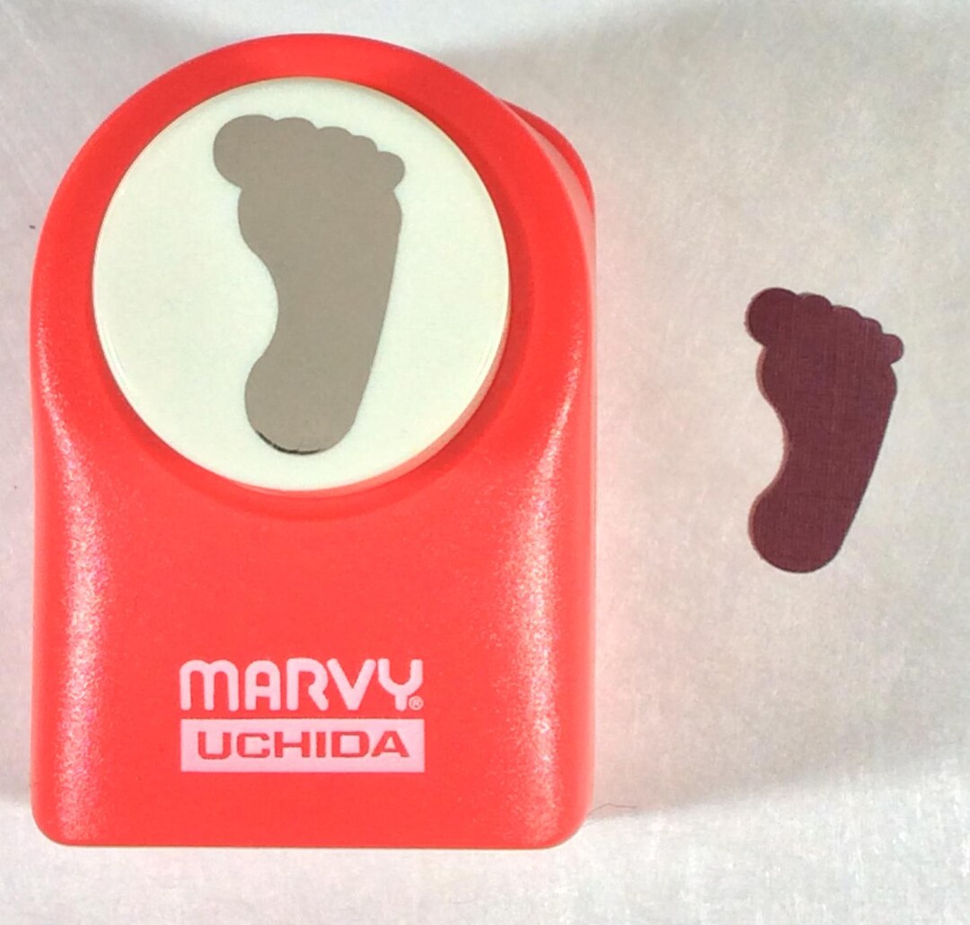 1 Inch Right Foot Paper Punch, Die Cut, Hand Held, Thumb Punch, Marvy ...