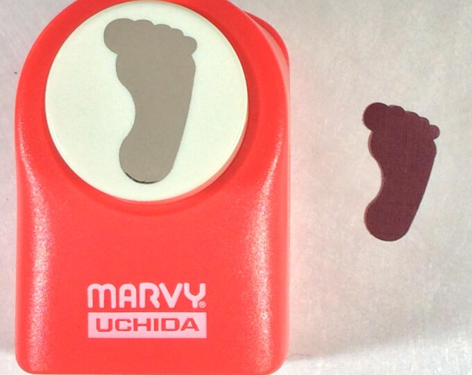 1 Inch Right Foot Paper Punch, Die Cut, Hand Held, Thumb Punch, Marvy ...