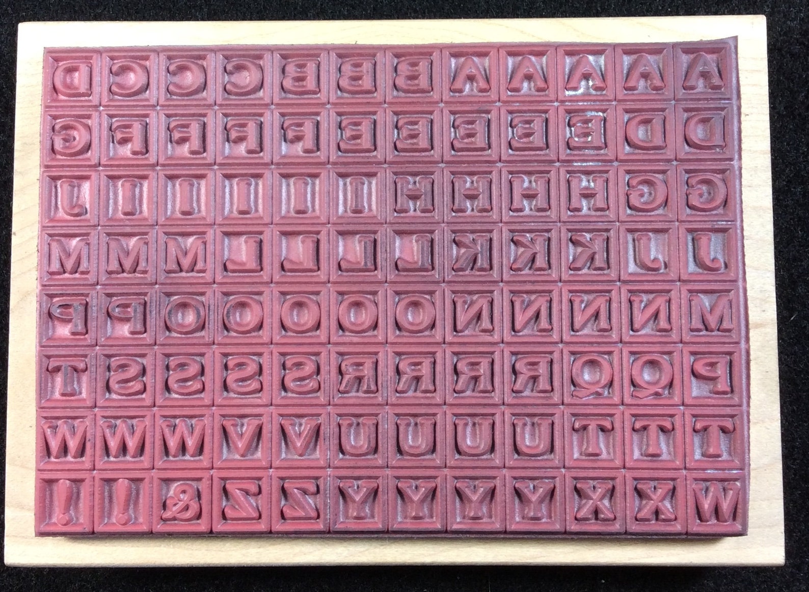 Alphabet Blocks Background Wood Mounted Rubber Stamp From - Etsy