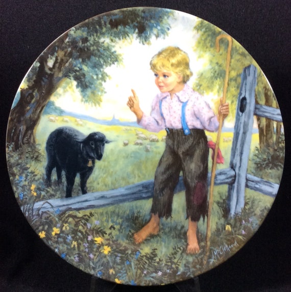 Baa Baa Black Sheep Collector Plate by John Mclelland for | Etsy