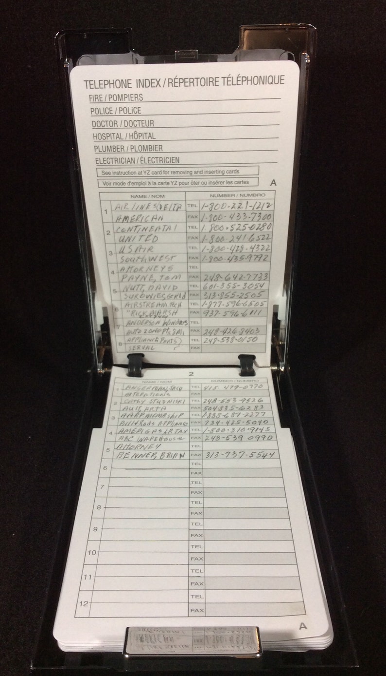 1970's Flip Top Telephone Directory and Memo Index - Etsy