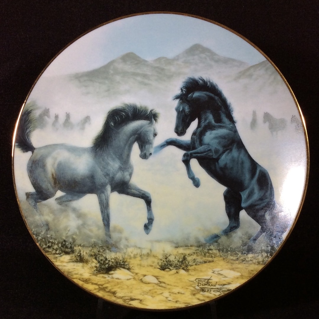 Desert Duel by Chuck Dehann, Unbridled Spirit Plate Collection ...