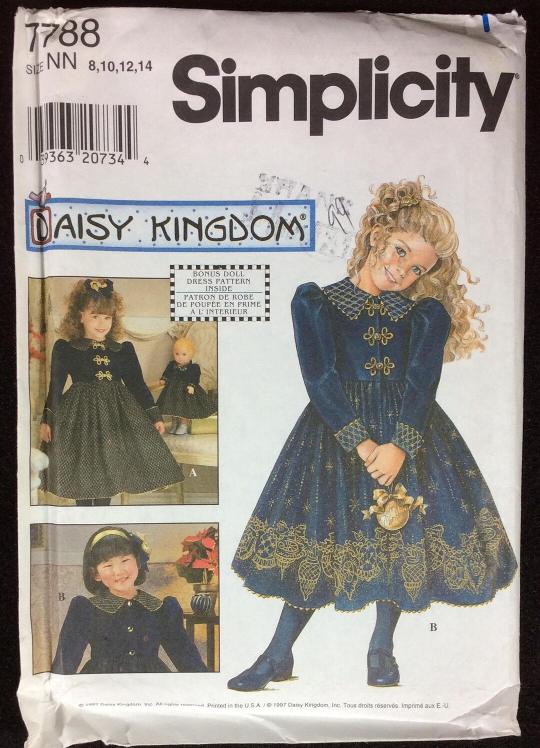 Simplicity Child's and Girls' Dress and Doll Dress for 17" Doll Pattern ...