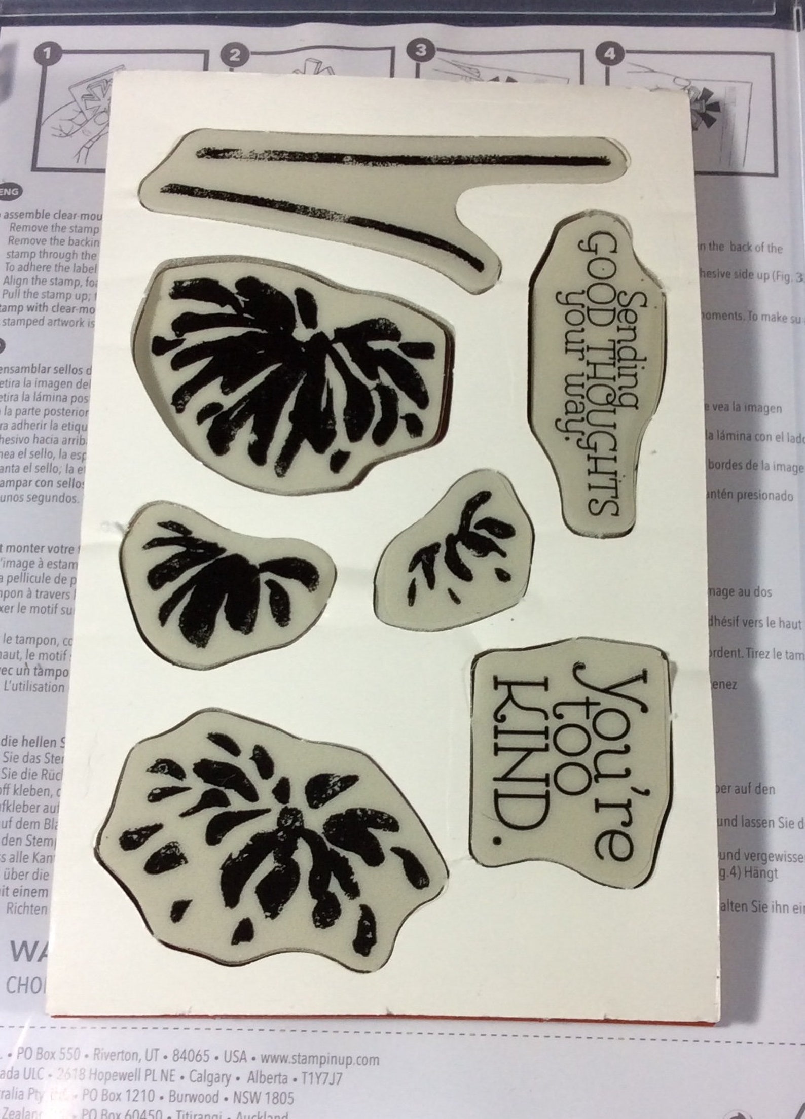 Too Kind Cling Mount Rubber Stamp Set From Stampin Up, Sending Good ...