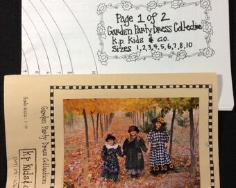 K.P. Kids & Co. 1990s Garden Party Girls Dress Pattern Sizes 1 to 10 - Etsy