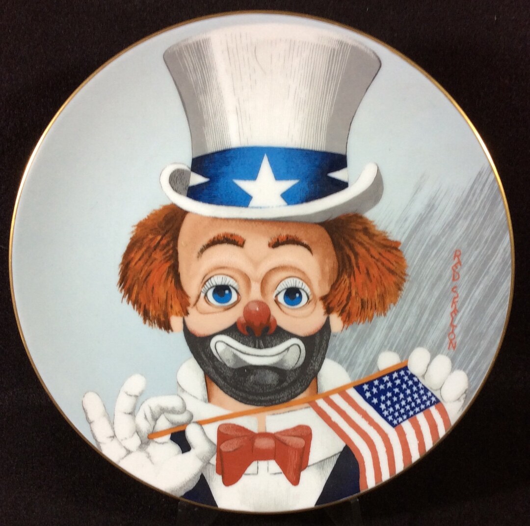The Pledge Red Skeleton Collector Plate, Fine China, American Flag ...