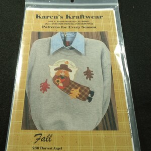 Fall Harvest Angel Fabric Applique #230 From Karen's Kraftwear - Summer ...