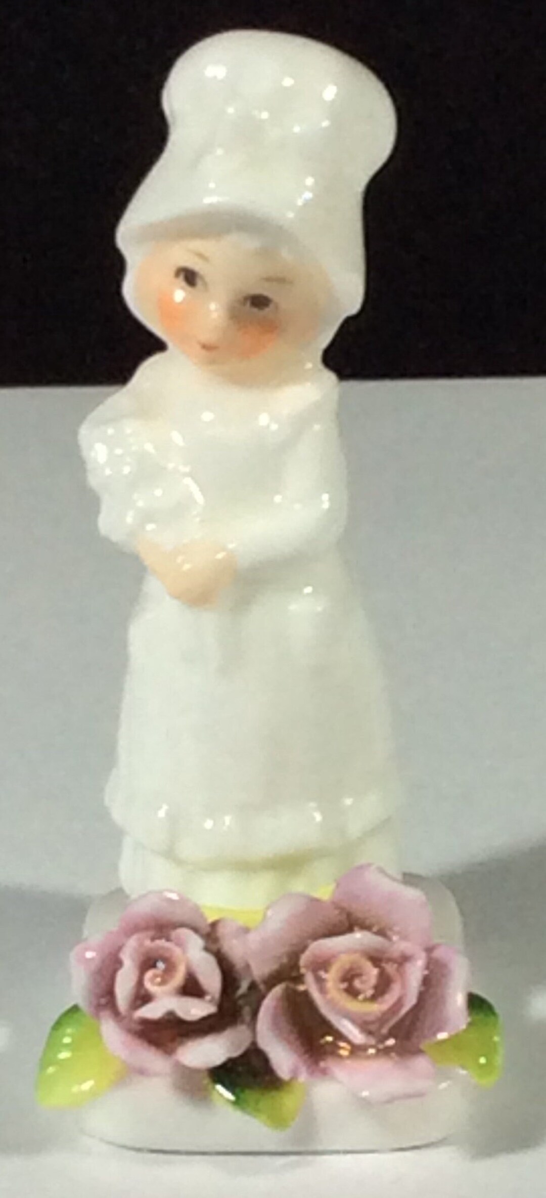 Pink Rose Young Lady Place Card Holder From Enesco, Maruri Masterpiece ...