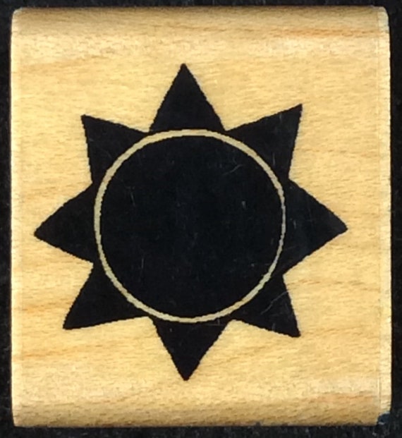 Tiny Full Sun Wood Mounted Rubber Stamp From JRL Designs - Etsy