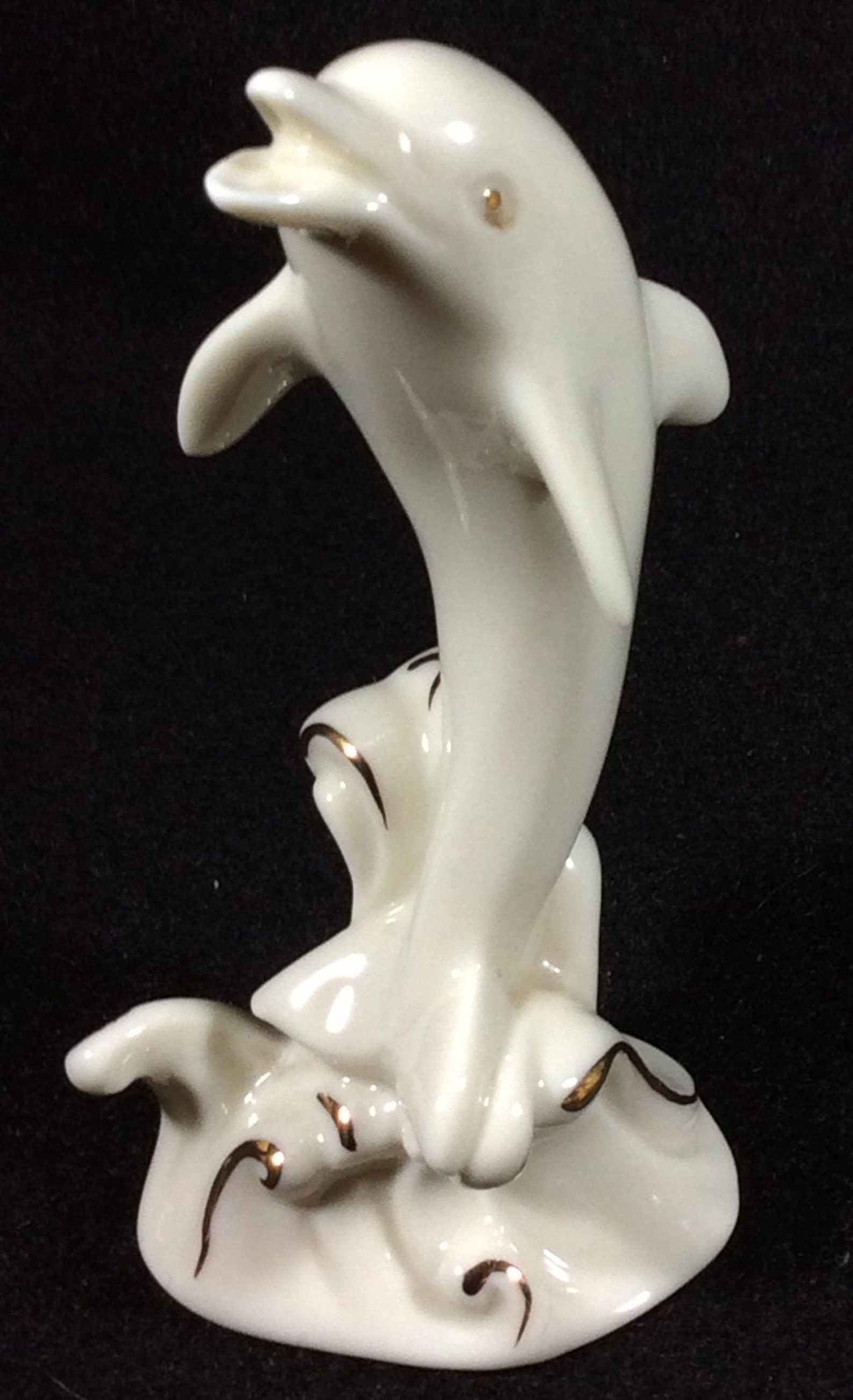 Dolphin From Lenox Made in the USA Trimmed in Gold Cream | Etsy