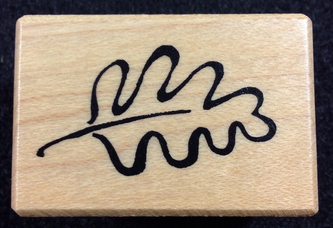 Oak Leaf Wood B-2962 Mounted Rubber Stamp From PSX Personal Stamp ...