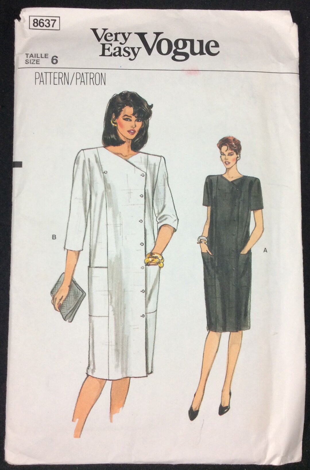 Very Easy Very Vogue Misses' Dress Pattern 8637 Size 6 - Etsy