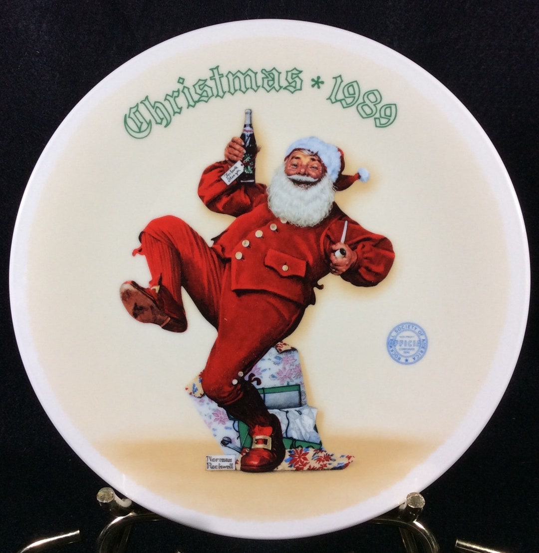 Jolly Old St. Nick by Norman Rockwell Collector Plate, Certified ...