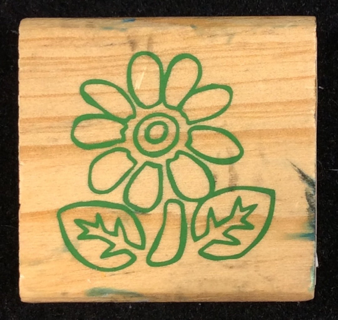 Daisy Wood Mounted Rubber Stamp, Flower, Floral, Flowers, Garden ...