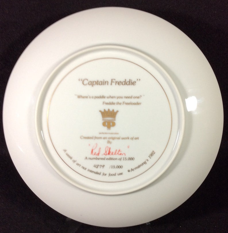 Captain Freddie Red Skeleton Collector Plate, Perfection in Porcelain ...