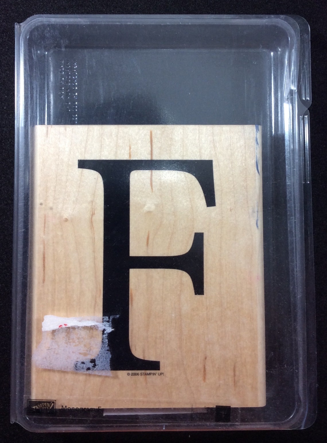 Letter F Monogram Wood Mounted Rubber Stamp From Stampin Up | Etsy
