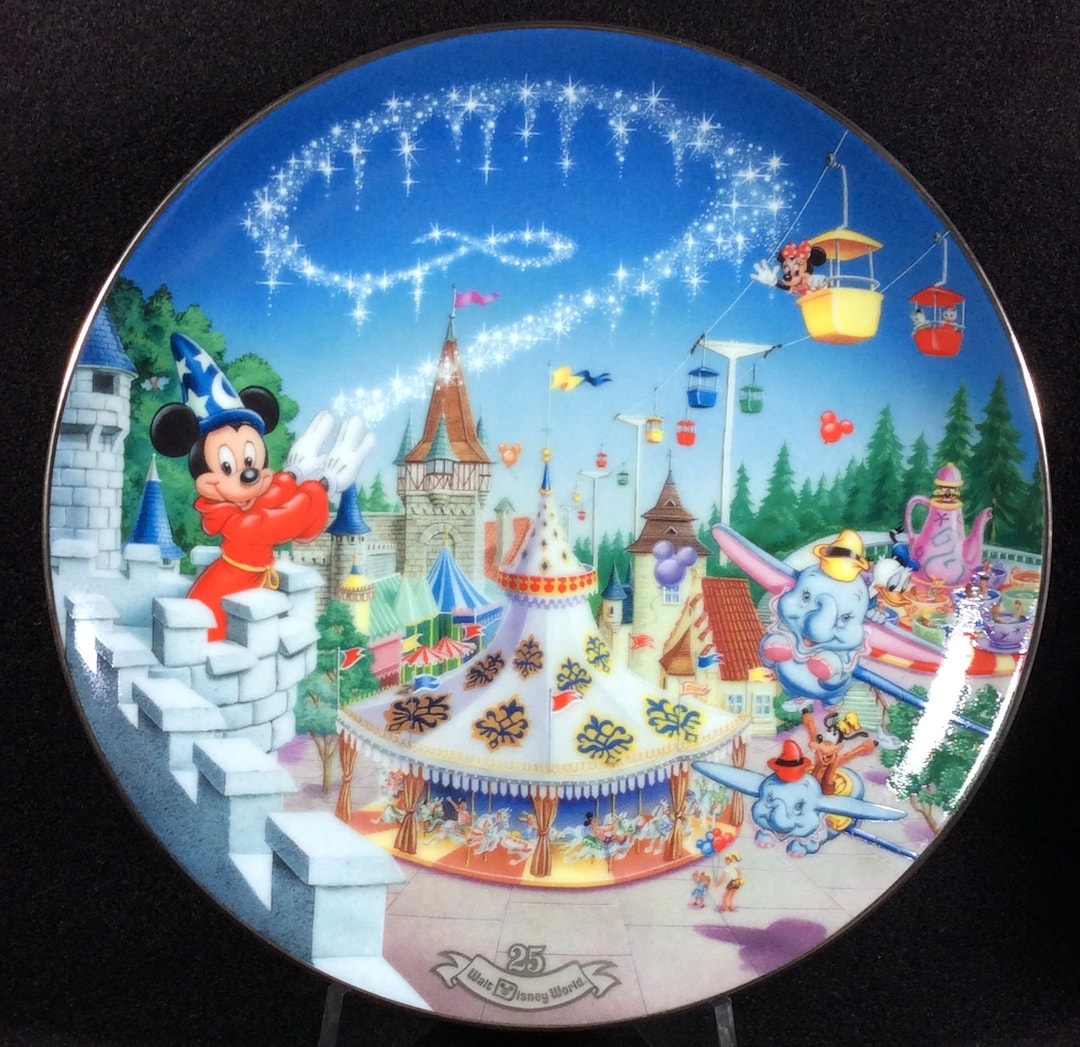 Fantasyland, Second in the Walt Disney World 25th Anniversary Plate Collection, Bradford ...