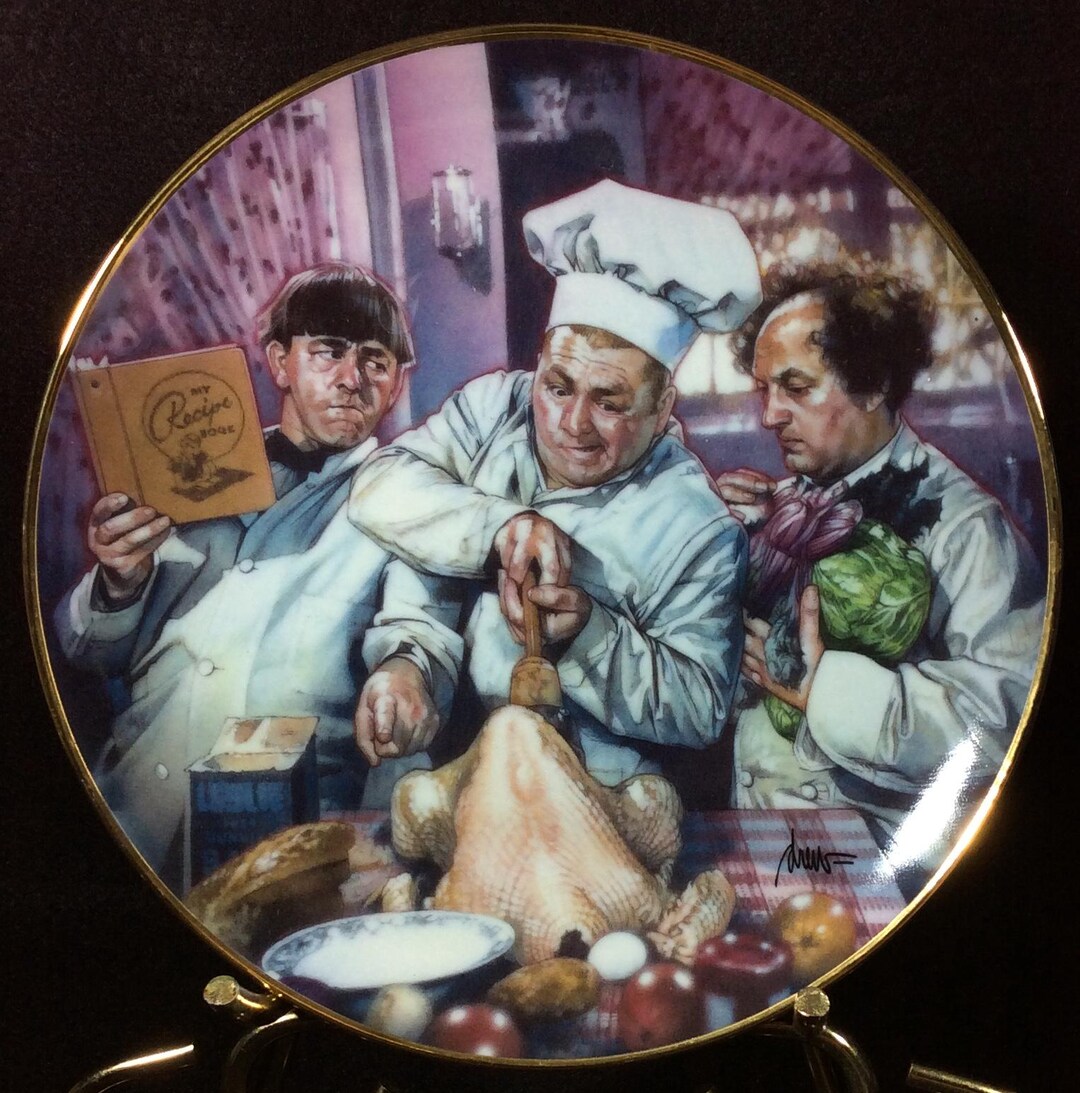 The Cooking Lesson Three Stooges Collector Plate From Franklin Mint ...