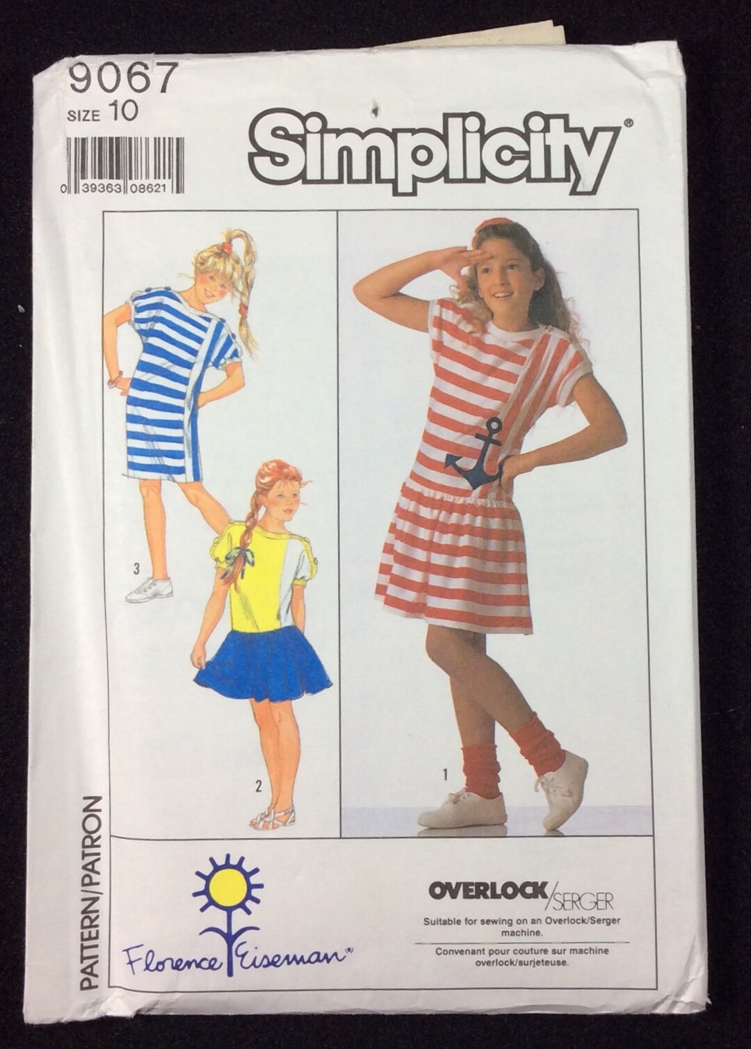 Simplicity Girls' Knit Dress Pattern 9067 Size 10 Overlock/serger - Etsy