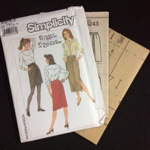 Simplicity Misses' Slim Fitting Skirts Pattern 8243 Size 6, 8, 10, 12 ...