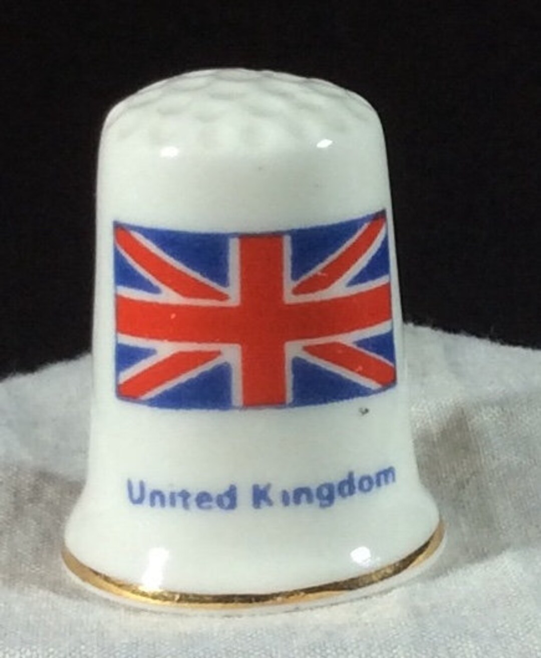 Flag of United Kingdom Thimble From Birchcroft, Great Britian, Sew ...
