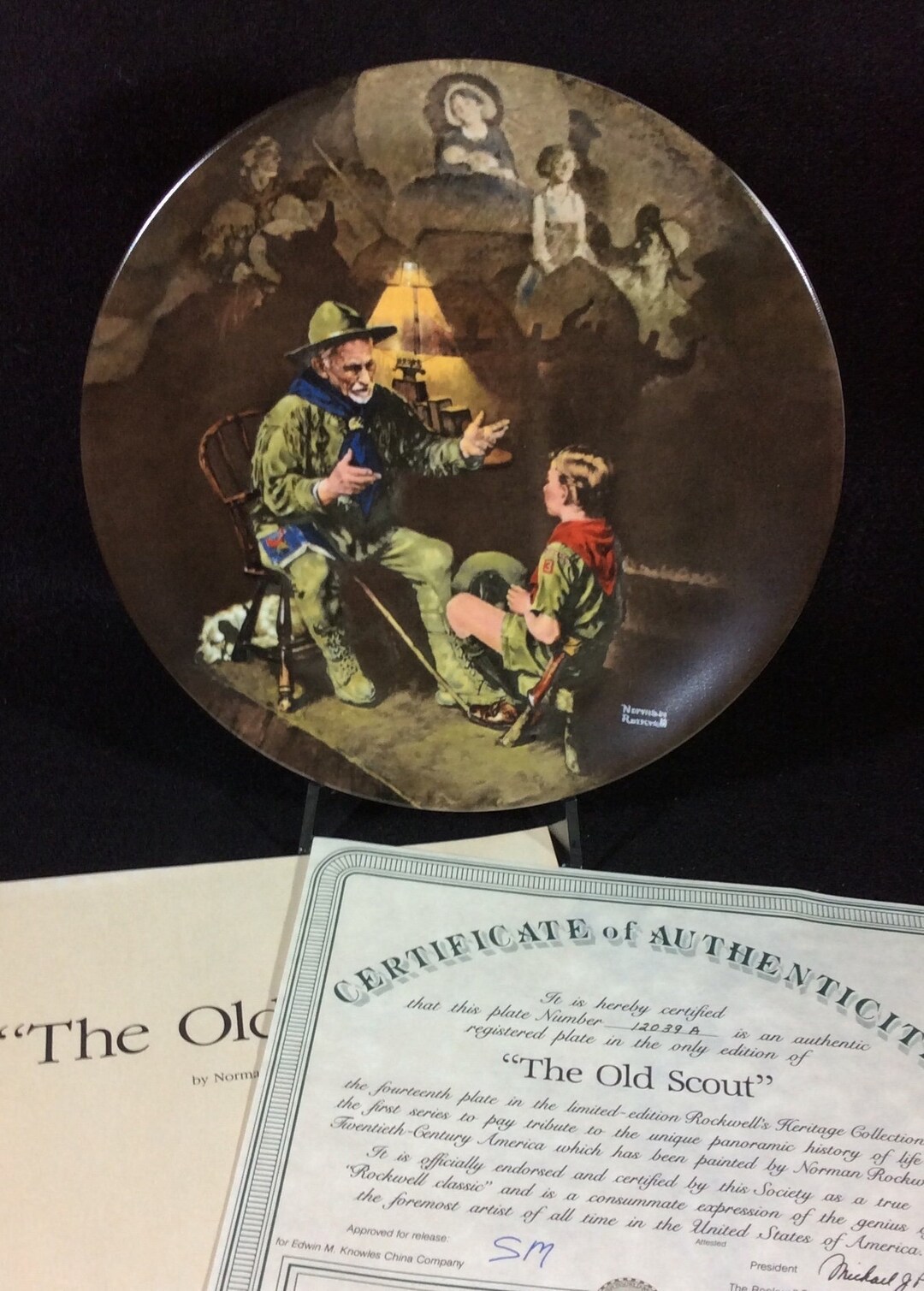 The Old Scout by Norman Rockwell, Fourteenth in the Heritage Plate ...