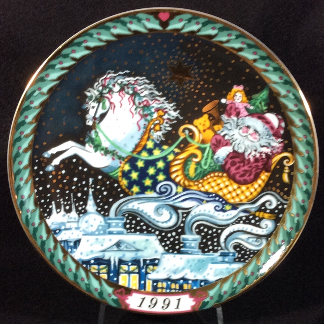 The Journey Collector Plate, 1991, Santa Claus Collection, Made in ...