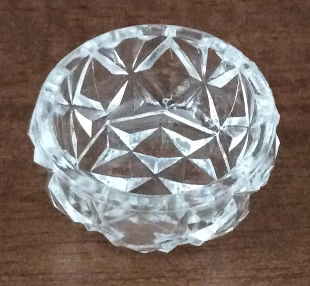 1950's Round Crystal Salt Cellar EAPG, 1 1/2" Diameter - Etsy