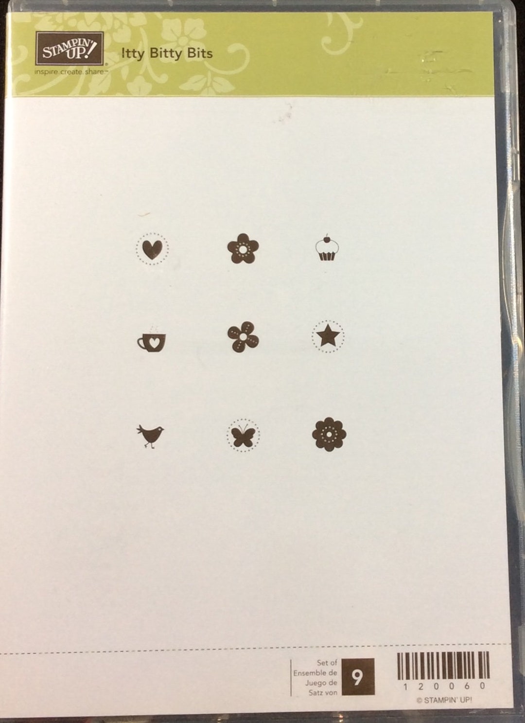 Itty Bitty Bits Cling Mount Rubber Stamp Set From Stampin Up, Tiny ...