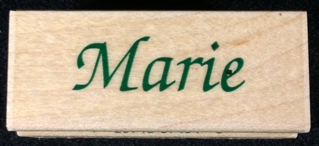 Marie Wood Mounted Rubber Stamp From Inkadinkado, Name - Etsy