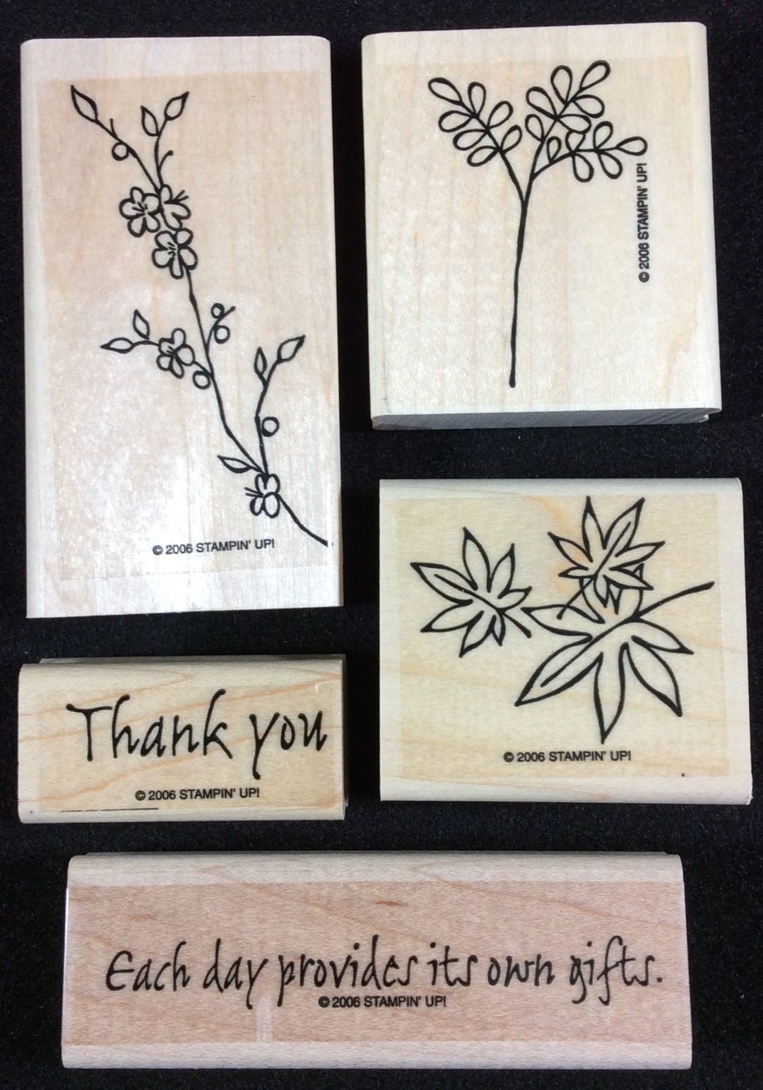 Artfully Asian Wood Mounted Rubber Stamp Set From Stampin Up, Thank You ...