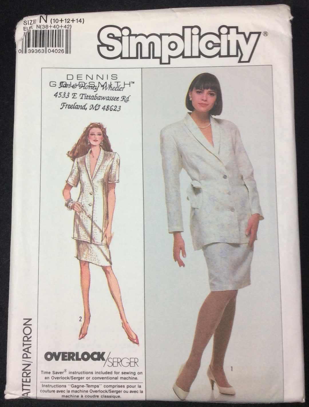 Simplicity Misses' Easy to Sew Two-piece Dress Pattern 8557 Size 10, 12 ...