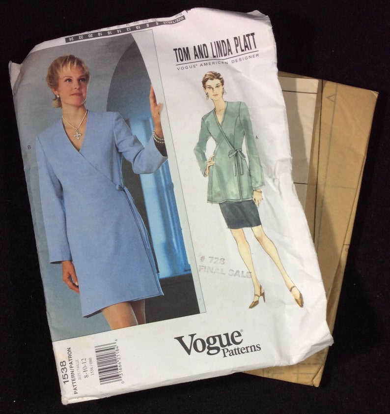 Vogue Misses' Dress Top and Skirt Pattern 1538 Size 8 - Etsy