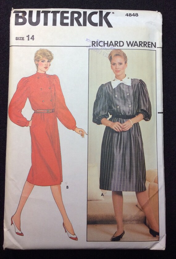 Butterick Misses' Dress Pattern 4848 Size 14 Richard | Etsy