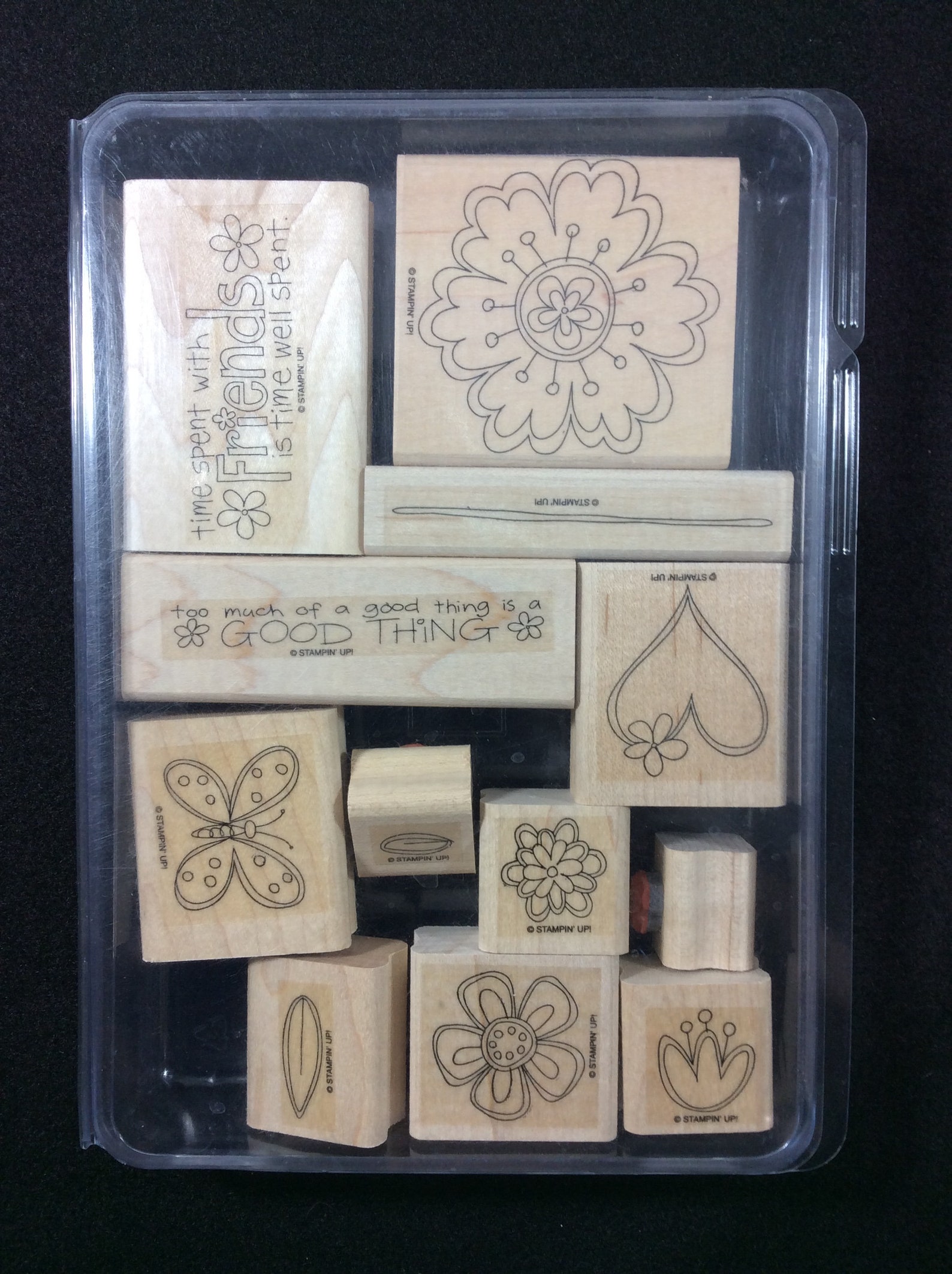 Time Well Spent Wood Mounted Rubber Stamp Set From Stampin up | Etsy